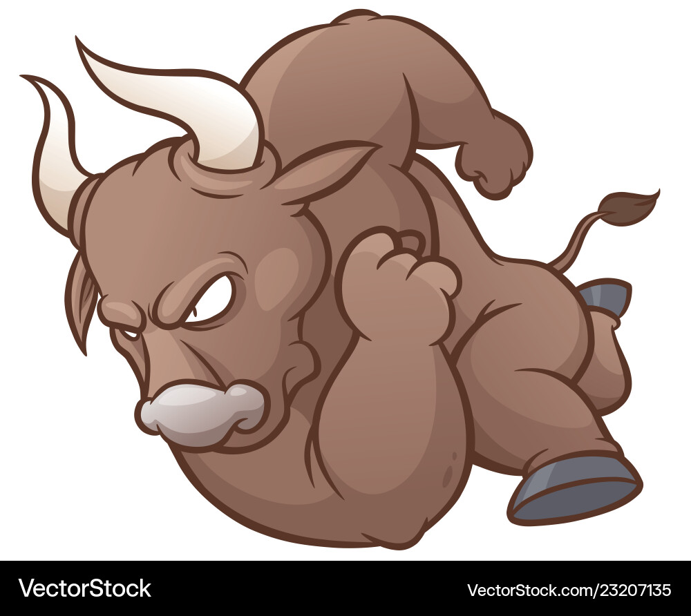 Cartoon bull Royalty Free Vector Image - VectorStock