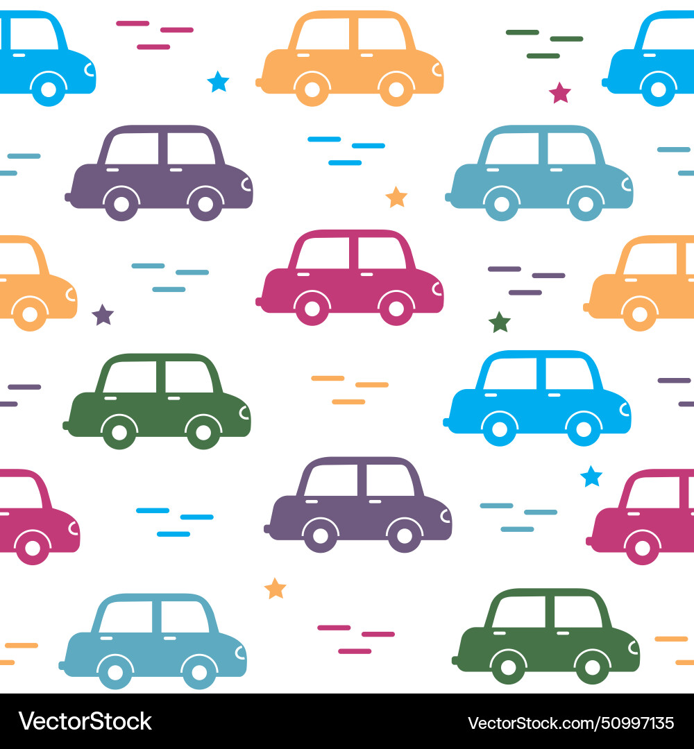 Cartoon transportation background for kids Vector Image