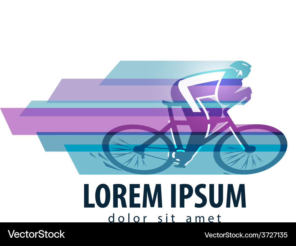 Cycling logo design template sports Royalty Free Vector