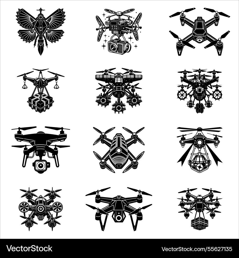 Drone svg Royalty Free Vector Image - VectorStock