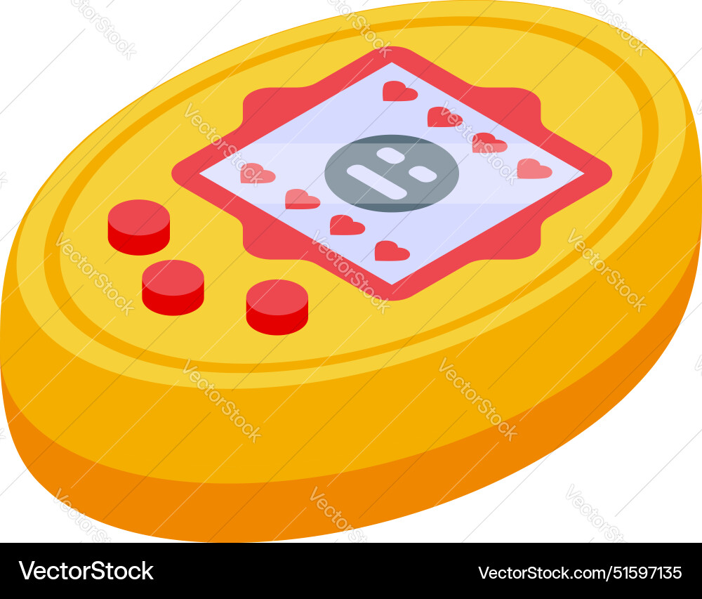 Electronic toy with a screen displaying love Vector Image