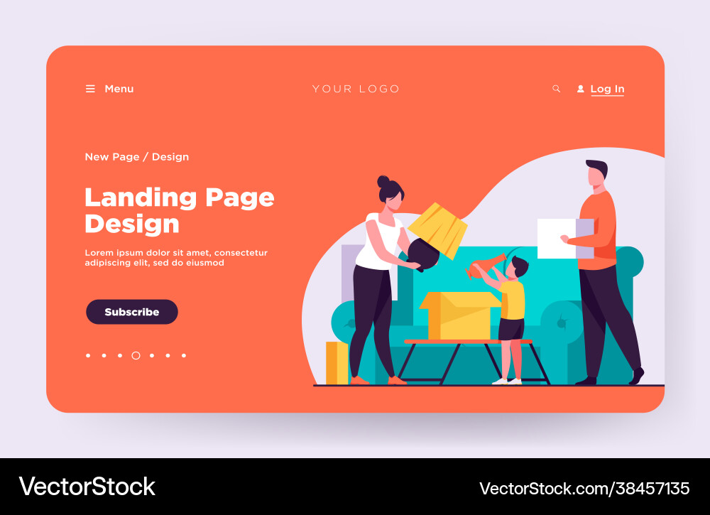 Family moving and packing things Royalty Free Vector Image