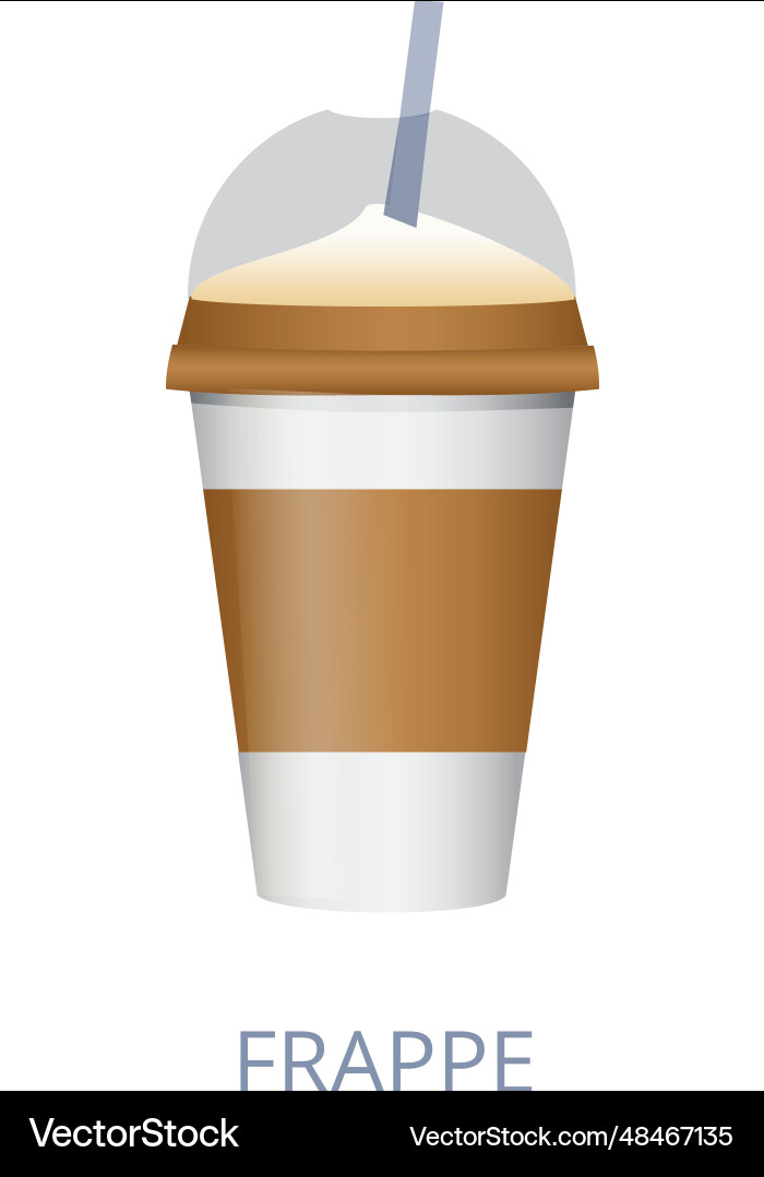 Frozen Coffee Frappe Royalty Free Vector Image