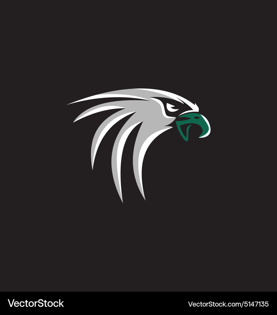 Hawk eagle head logo Royalty Free Vector Image