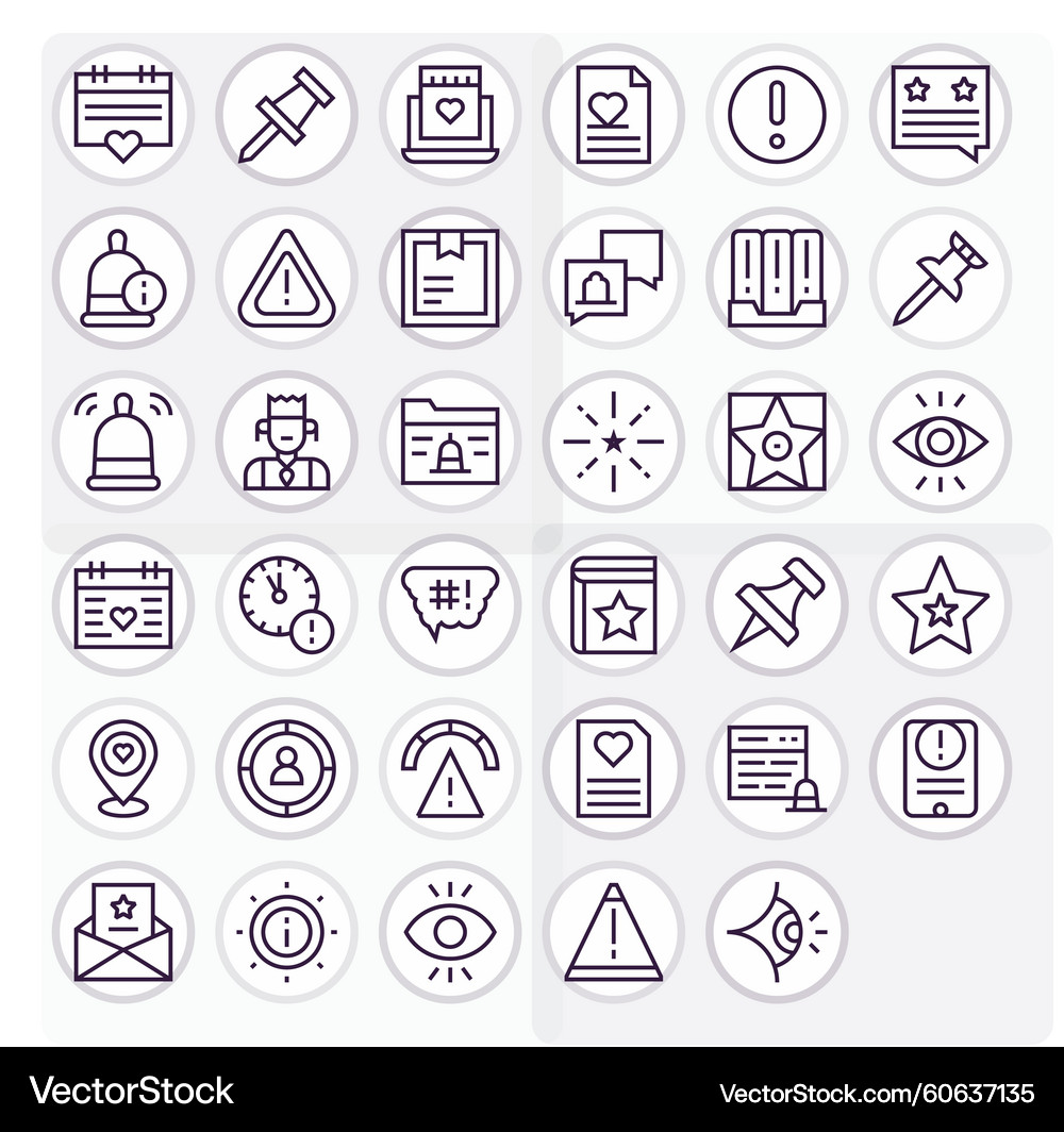 Important Line Icons - 35 Pack – Royalty-Free Vector | VectorStock