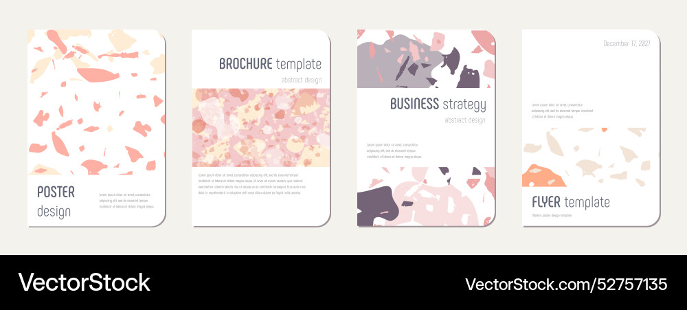 Note book cover design terrazzo abstract Vector Image