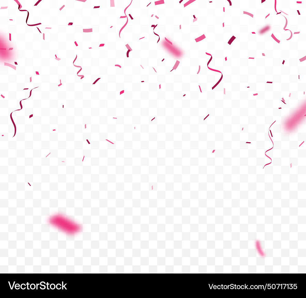 Pink confetti celebrations banner – Free Vector | VectorStock