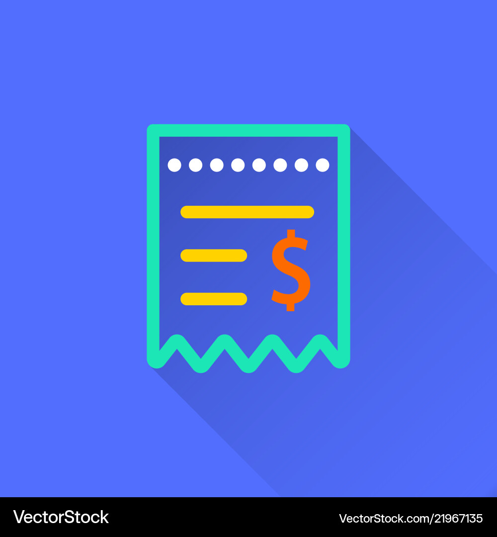 Receipt - Symbol Lizenzfreies Vektorbild - VectorStock