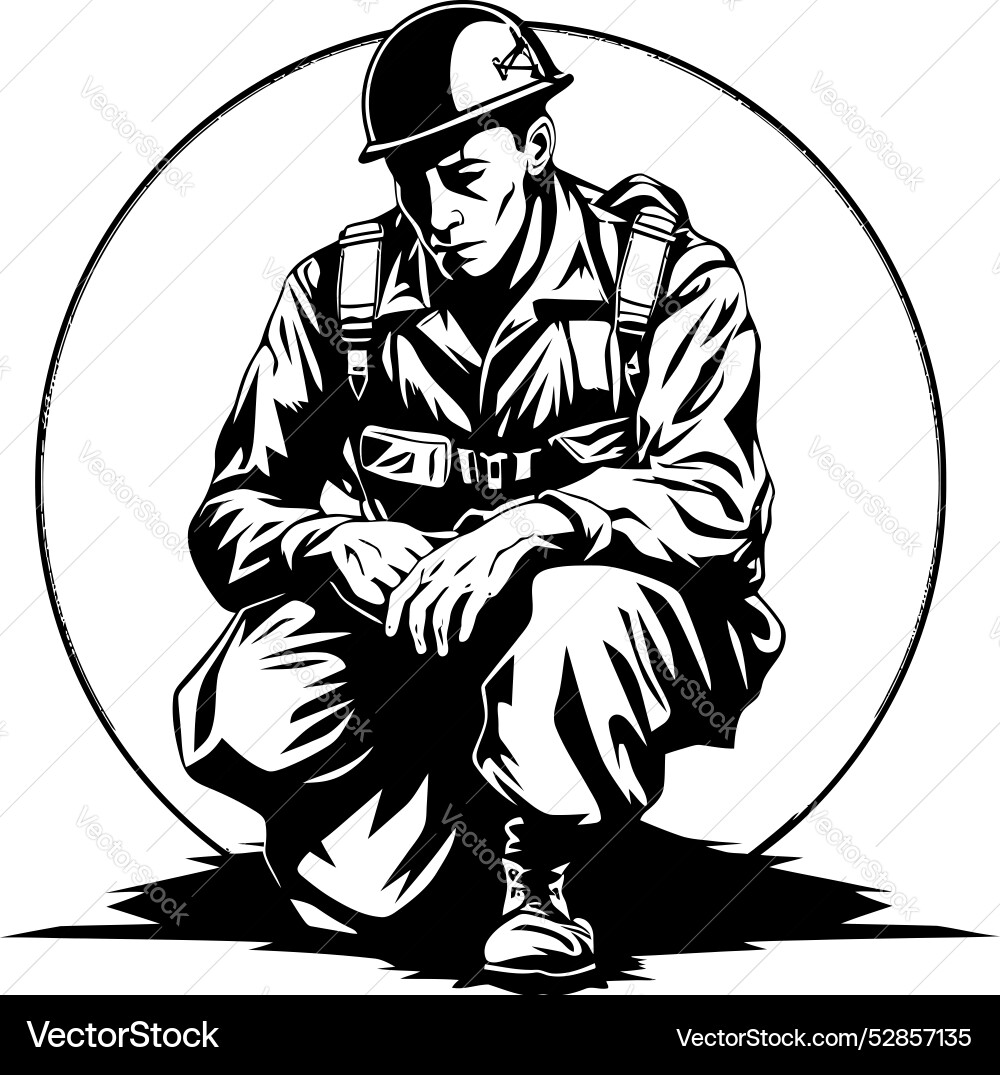 Sentinel shield soldier icon emblem patriot Vector Image