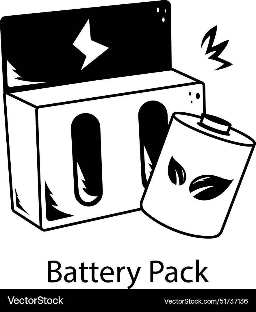 Batteriepack Lizenzfreies Vektorbild - VectorStock