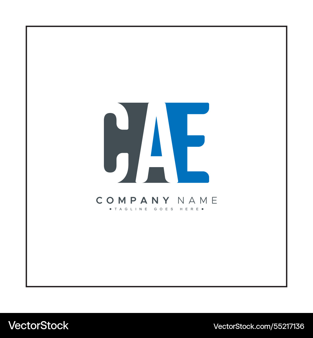 Cae initial letter logo - simple monogram Vector Image