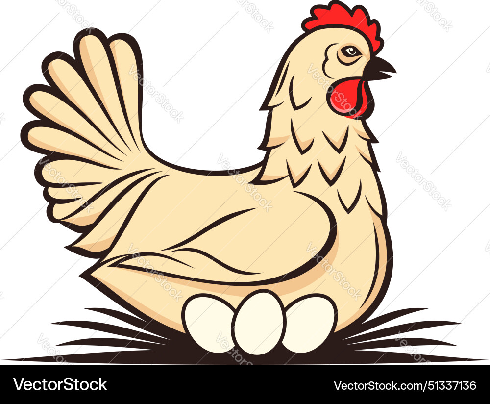 Design of hen Royalty Free Vector Image - VectorStock
