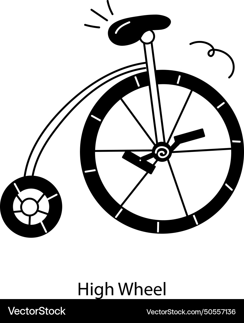 High wheel Royalty Free Vector Image - VectorStock