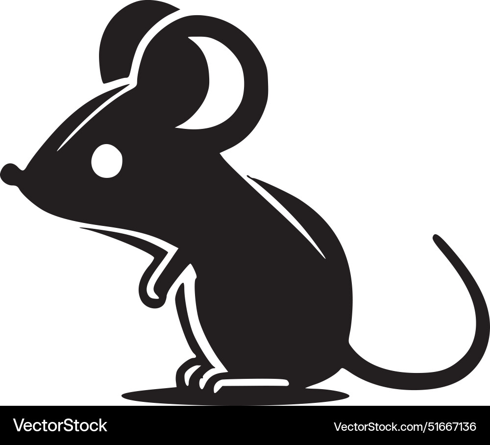 Mouse - minimalist and simple silhouette Vector Image