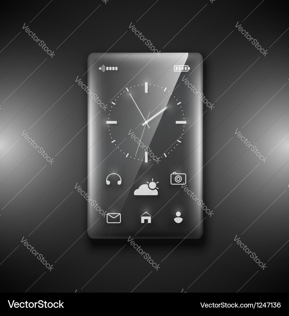 Transparent Smartphone Royalty Free Vector Image