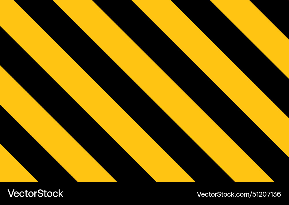 Warning yellow black diagonal stripes line safety Vector Image