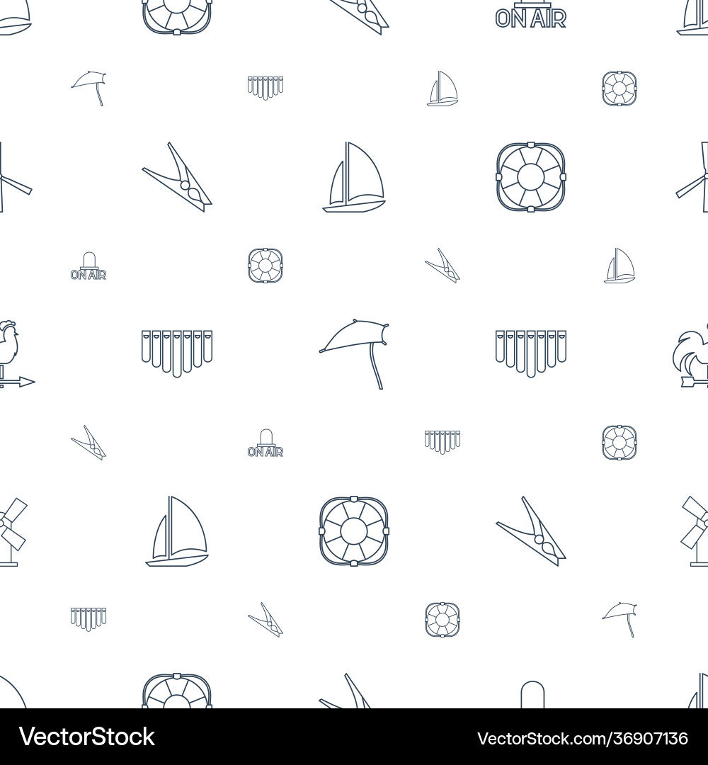 Wind icons pattern seamless white background Vector Image
