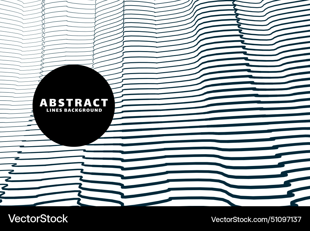 Abstract and elegant continuous black outline Vector Image
