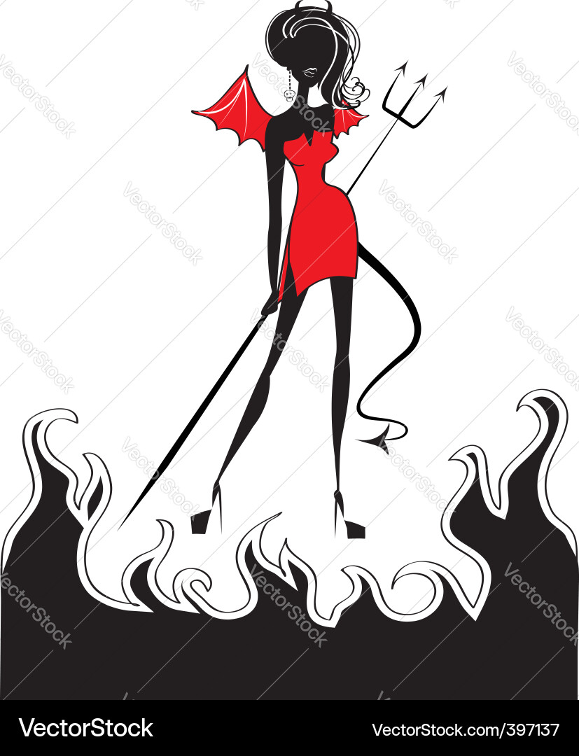 Devil fire Royalty Free Vector Image - VectorStock