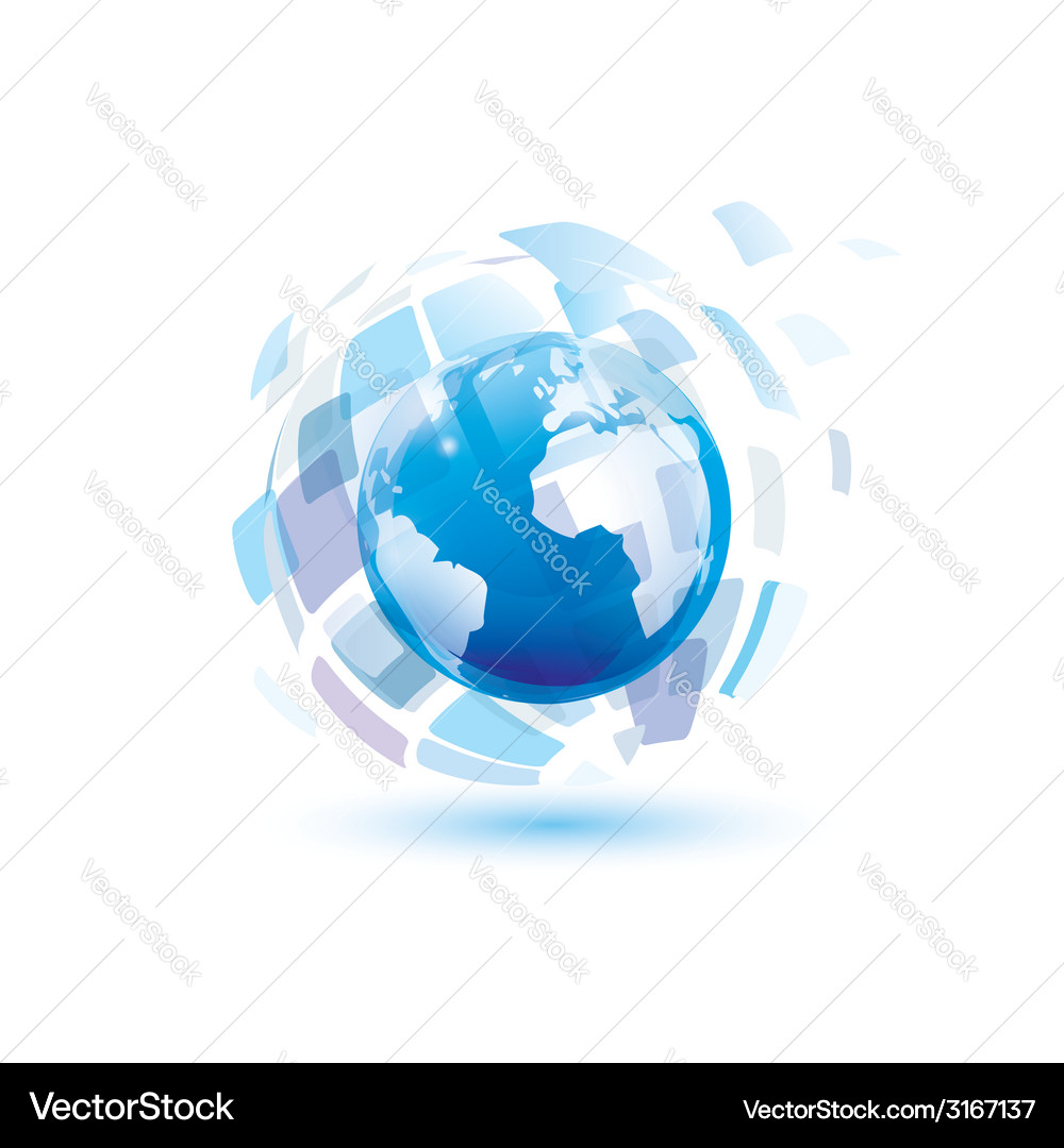 Globe digital Royalty Free Vector Image - VectorStock