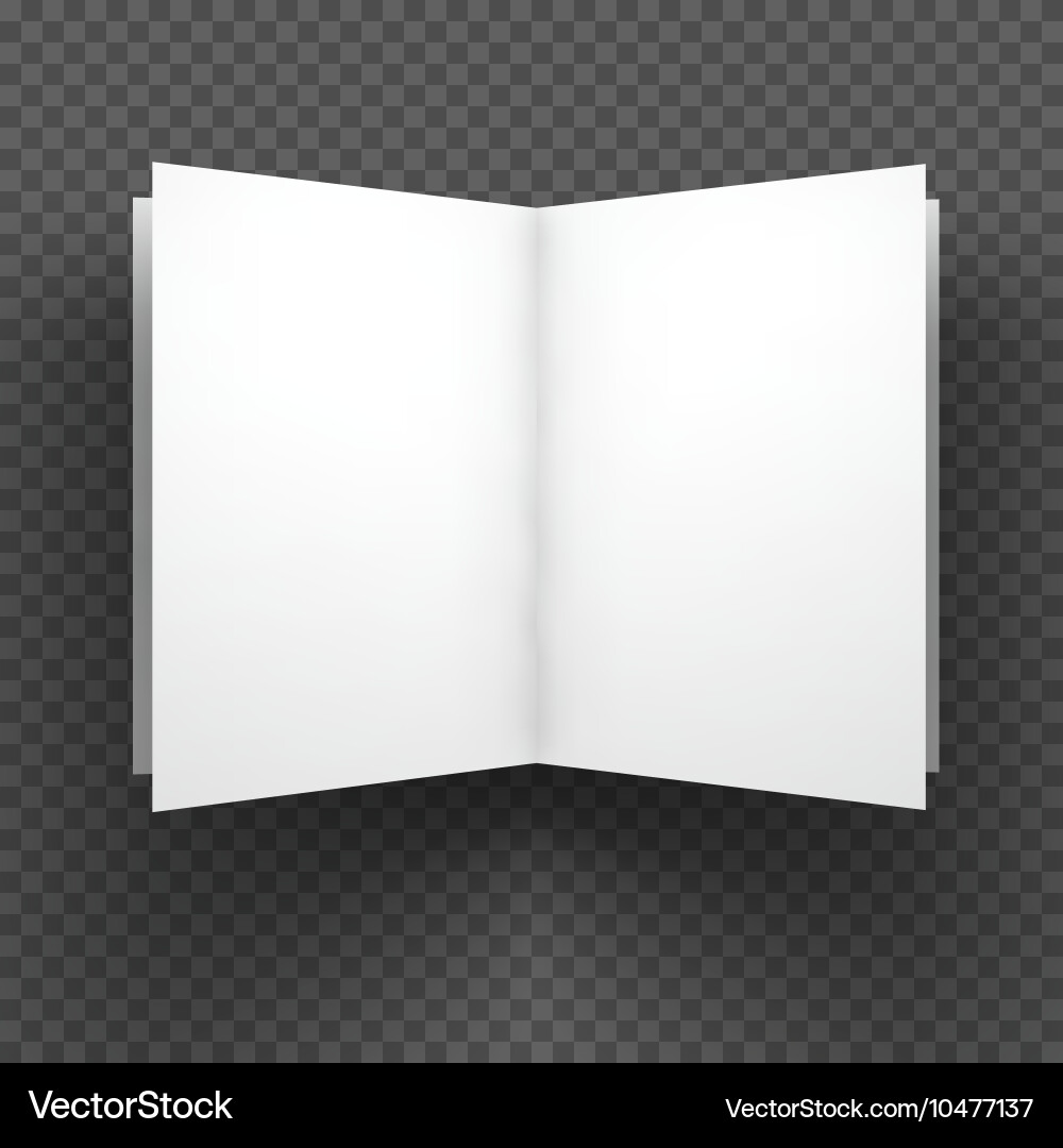 Magazine mockup on transparent background Vector Image