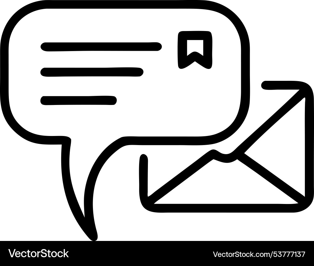 Modern message icon Royalty Free Vector Image - VectorStock