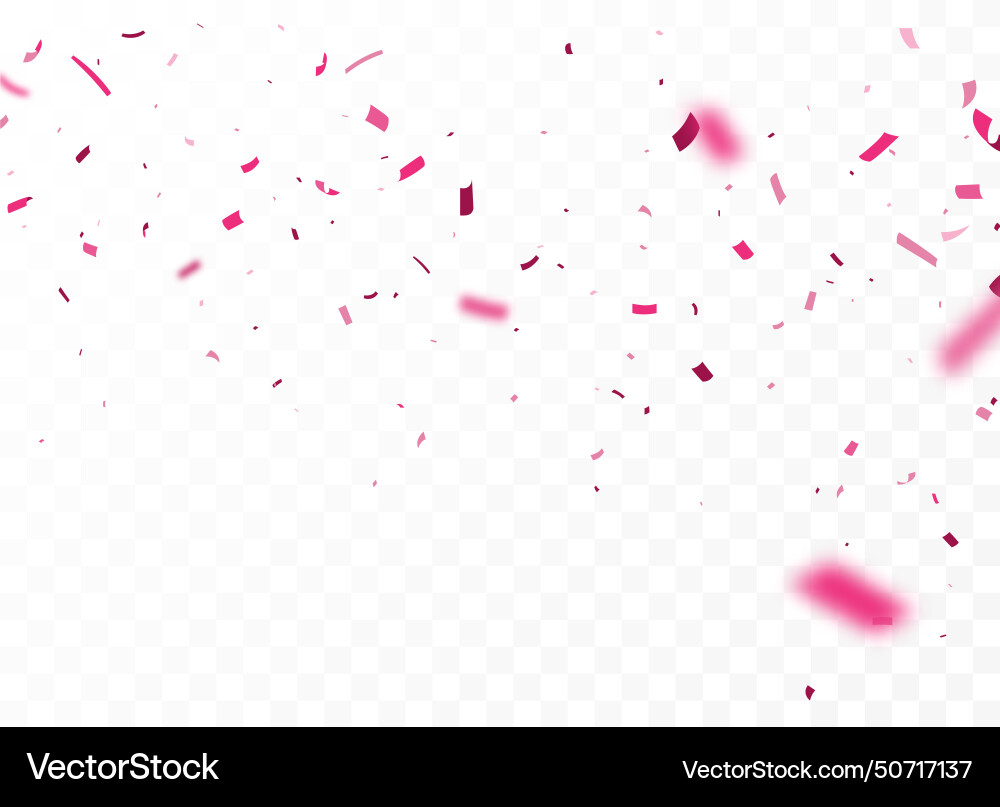 Pink confetti celebrations banner Royalty Free Vector Image