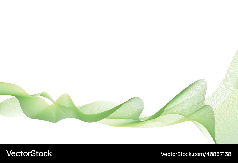 Abstract green wave background Royalty Free Vector Image