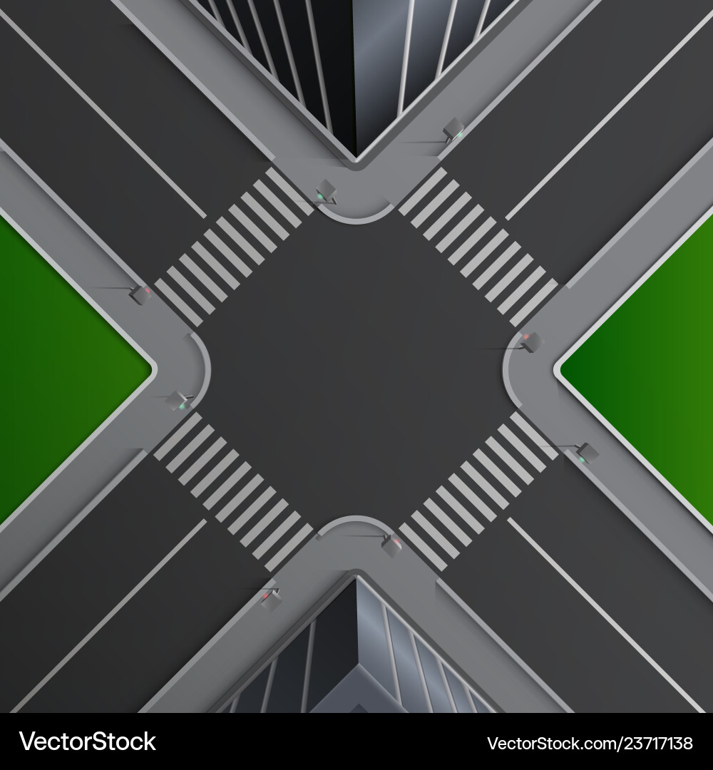 City street with markings Royalty Free Vector Image