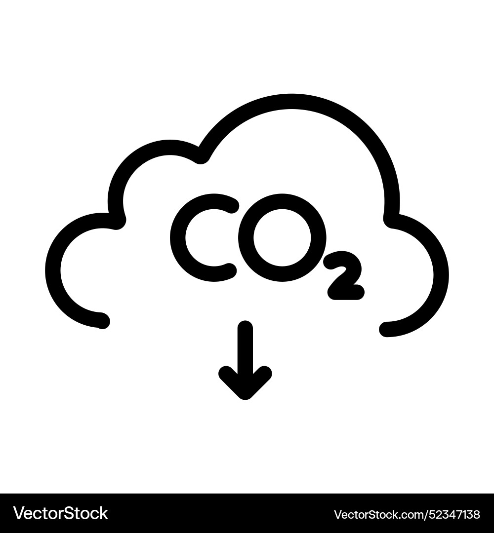 Co2 reduction icon design in filled and outlined Vector Image