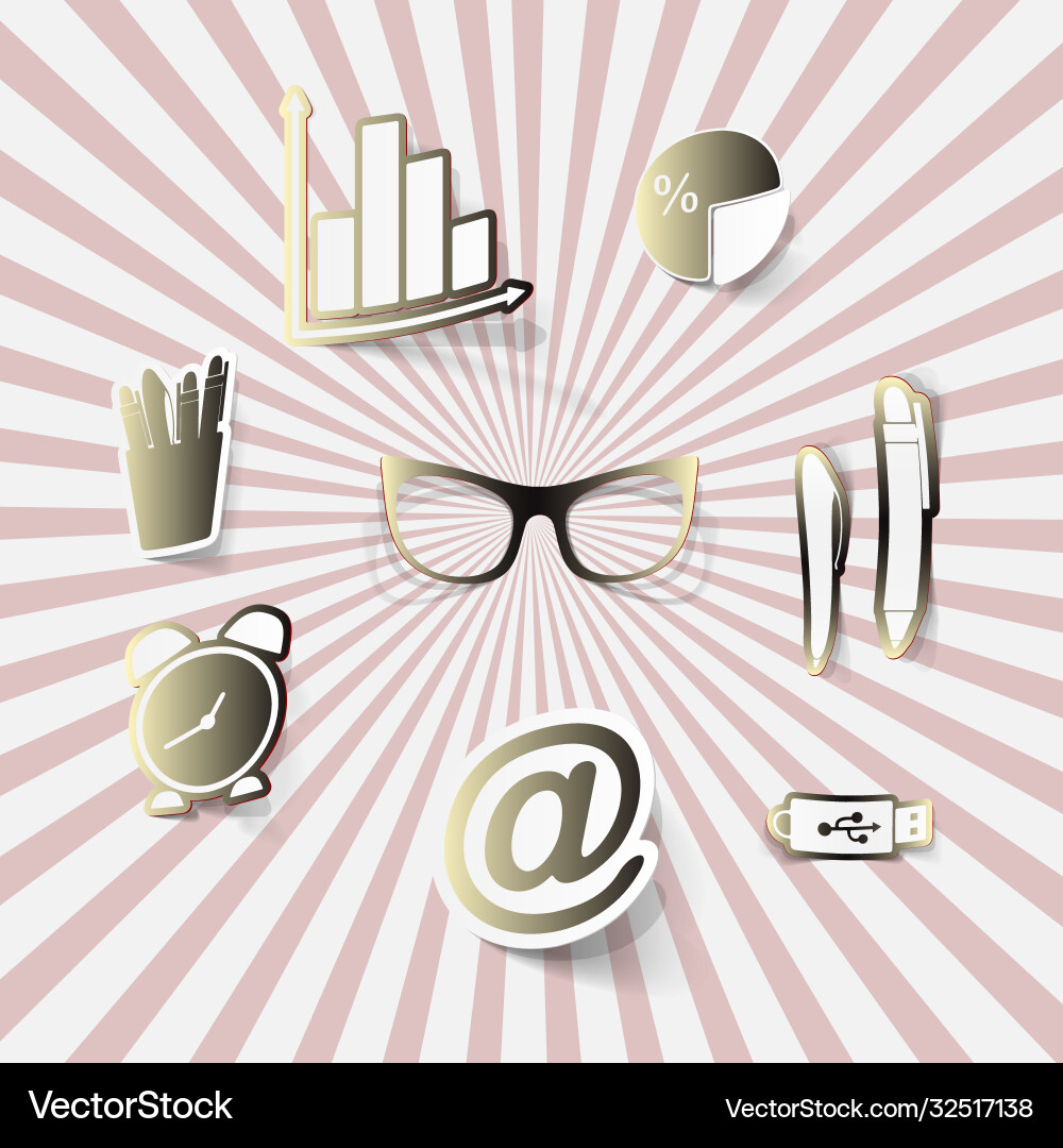 Contact us icons simple flat set on white Vector Image