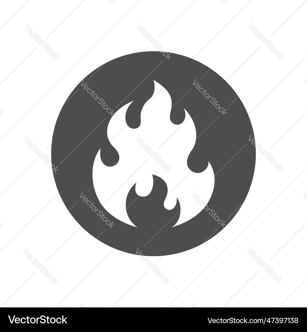 Fire symbol Royalty Free Vector Image - VectorStock
