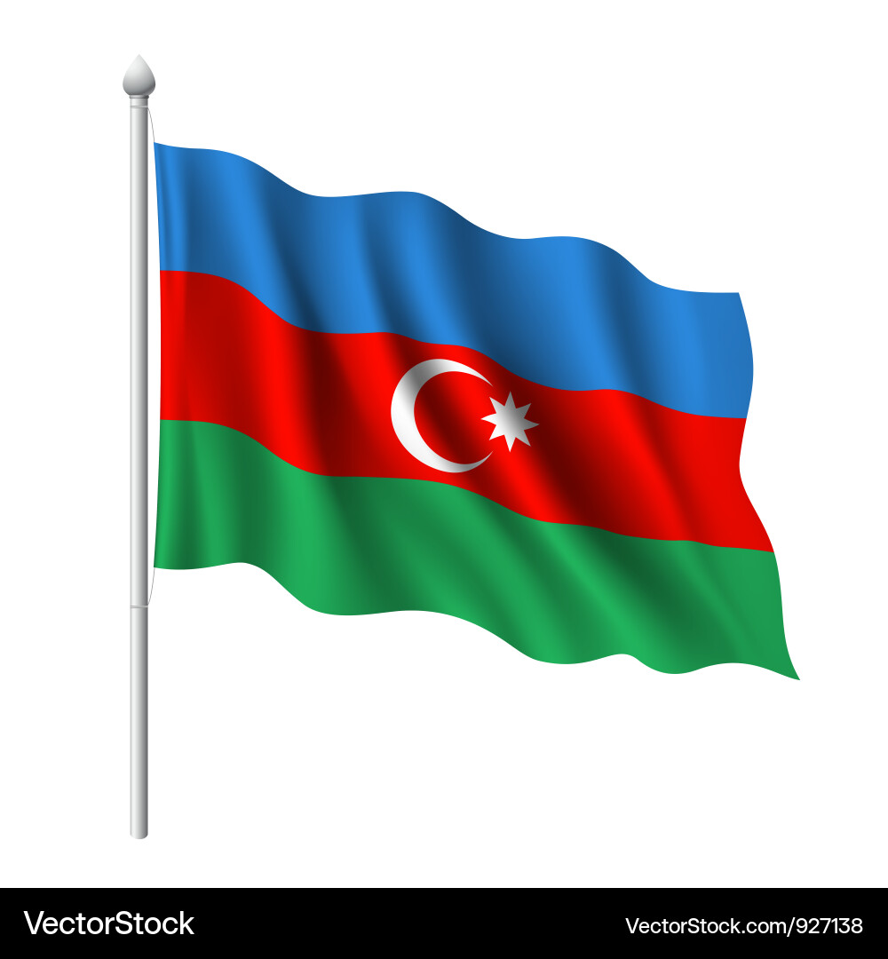 Flag of azerbaijan Royalty Free Vector Image - VectorStock