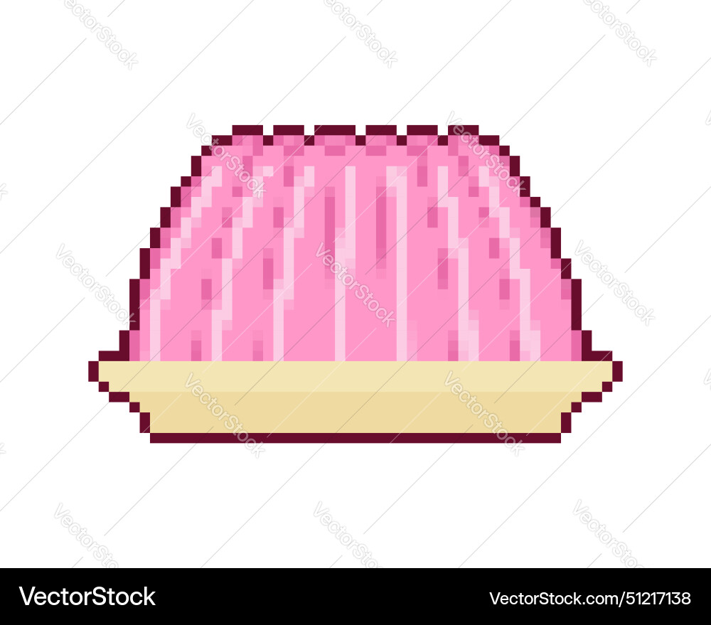 Jelly pixel art pixelated jell sweetness 8 bit Vector Image