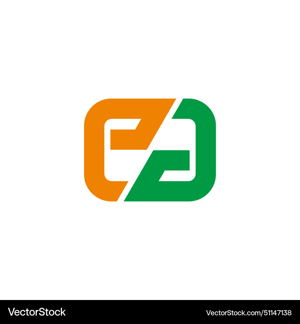 Letter ea colorful ambigram logo Royalty Free Vector Image