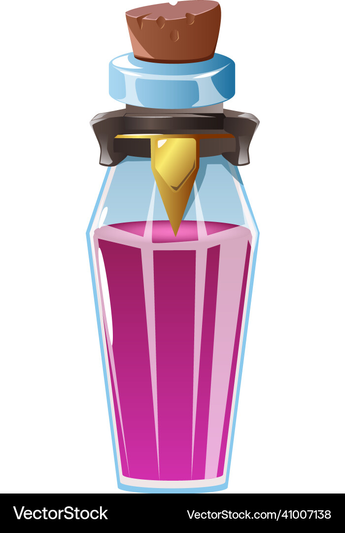 Magic Potion Bottle Icon Royalty Free Vector Image