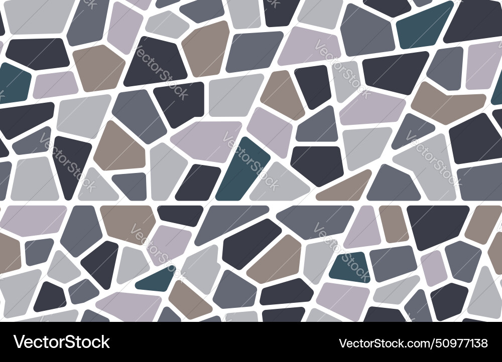 Mosaic stone tile ceramic floor seamless pattern Vector Image