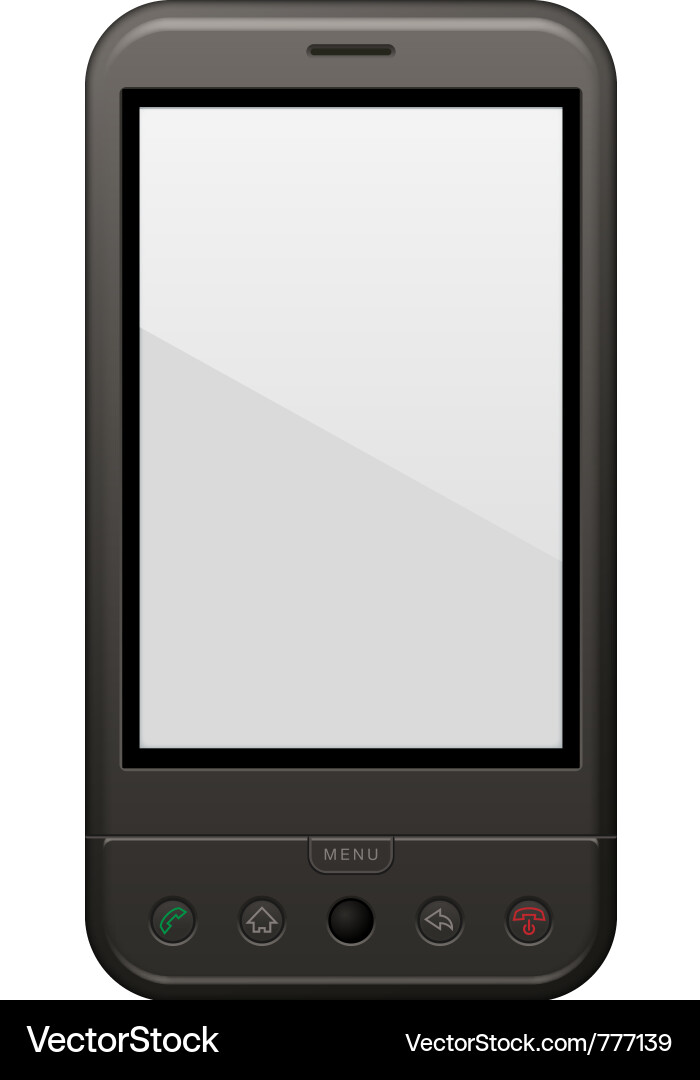 Android phone template Royalty Free Vector Image
