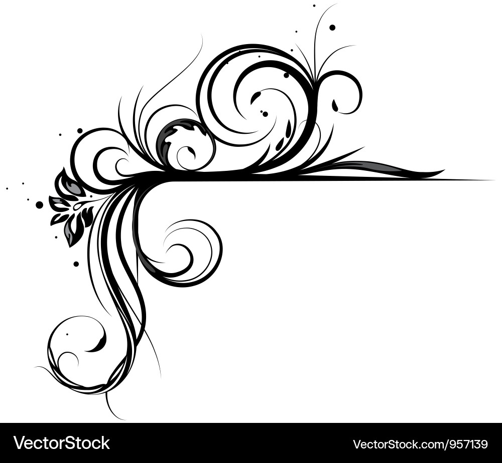 Floral element Royalty Free Vector Image - VectorStock
