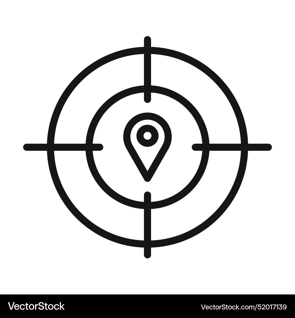 Geo targeting icon black line art Royalty Free Vector Image Geo targeting icon black line art Royalty Free Vector Image