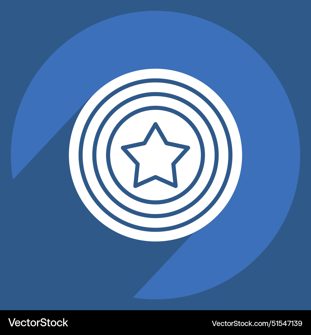 Icon captain america related to symbol Royalty Free Vector