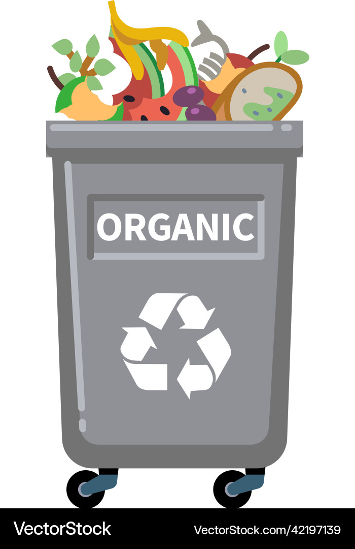 Organic waste garbage container compost recycling Vector Image
