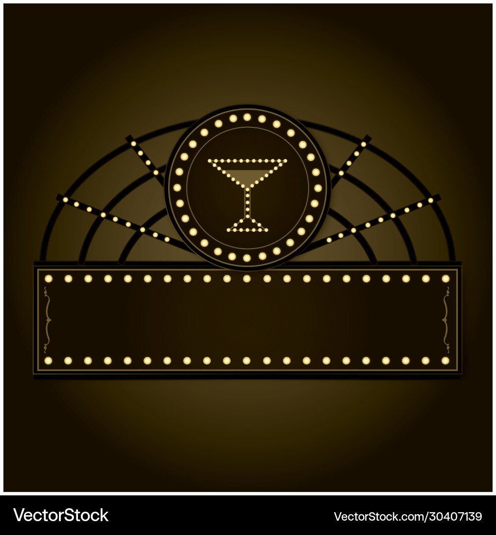 Prohibition era boardwalk sign Royalty Free Vector Image