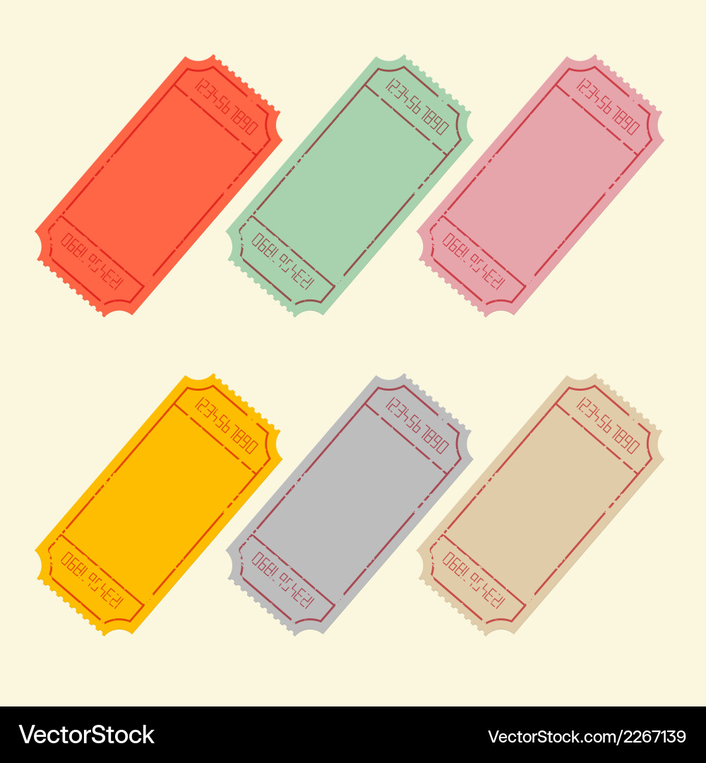 Retro ticket set Royalty Free Vector Image - VectorStock