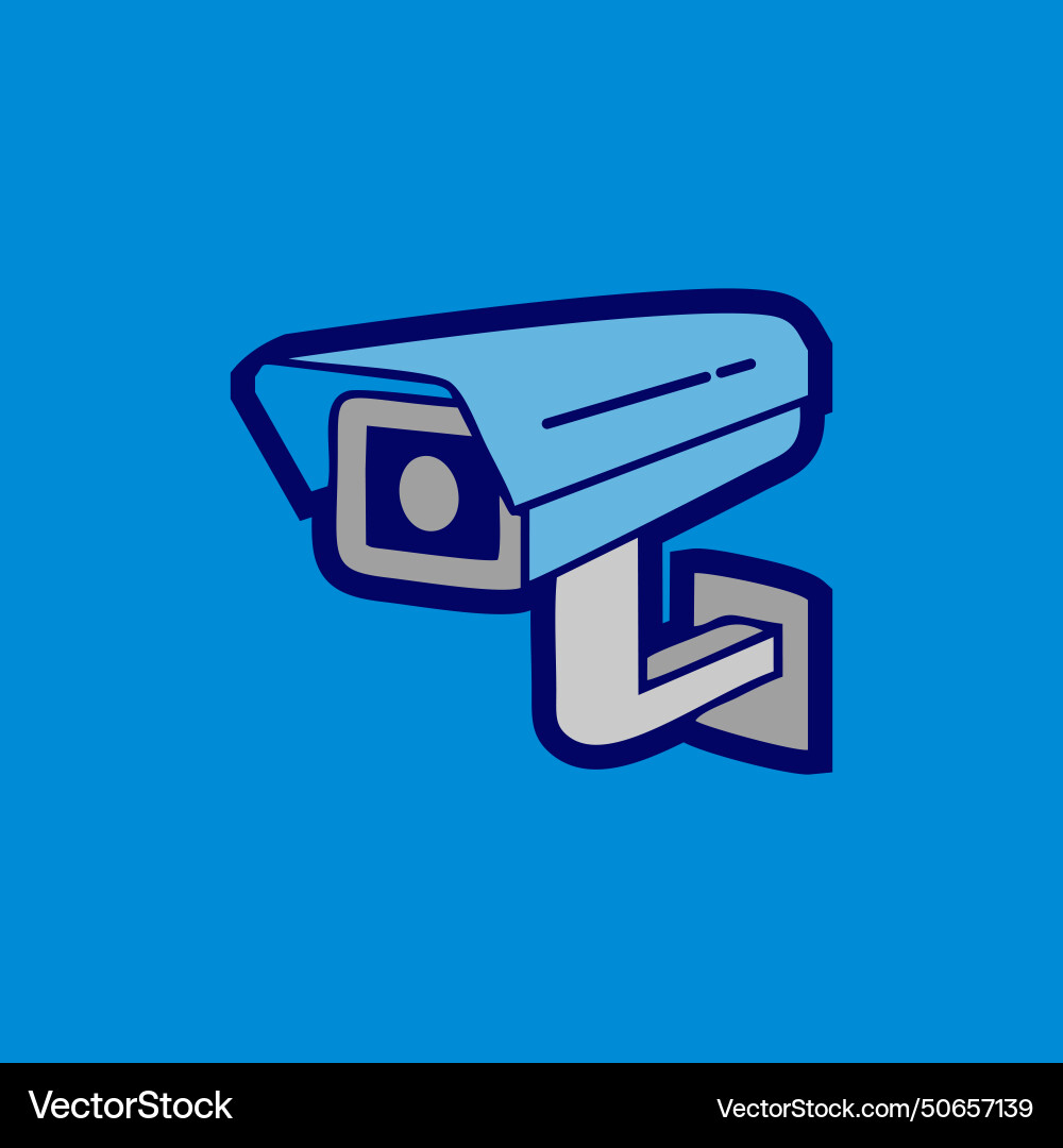 Security camera icon logo Royalty Free Vector Image