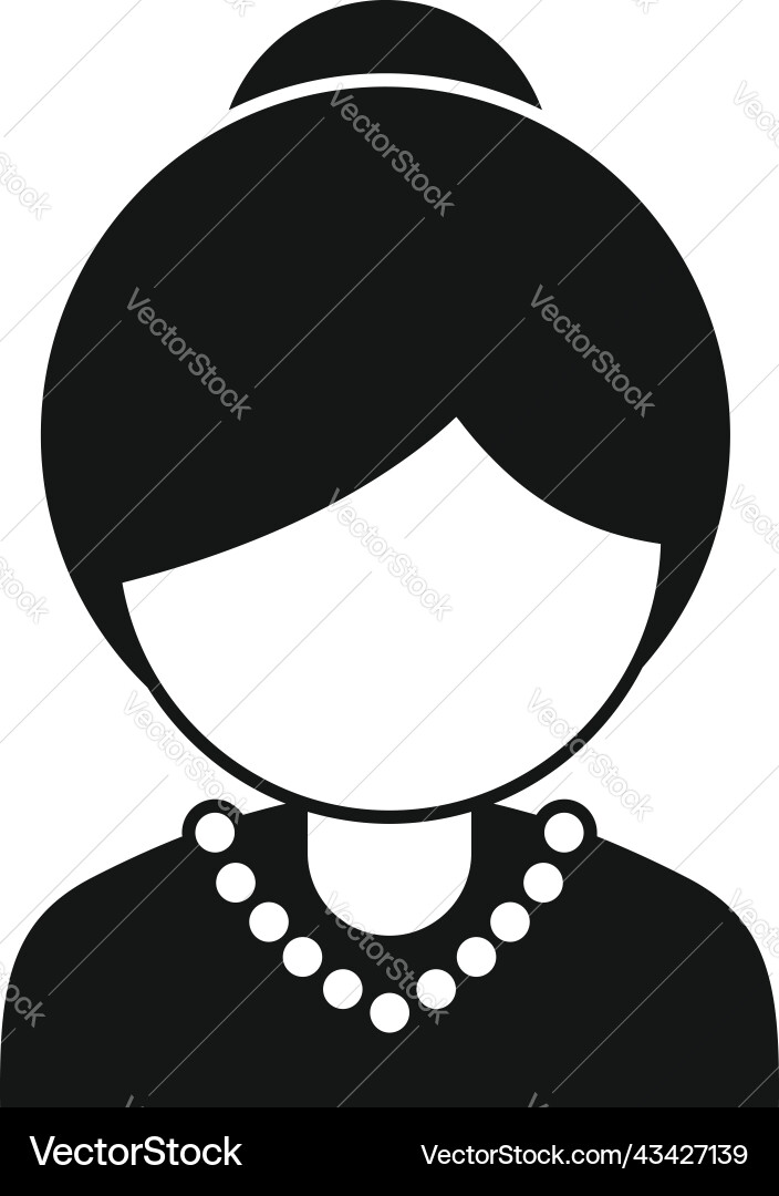 Senior woman icon simple old age Royalty Free Vector Image
