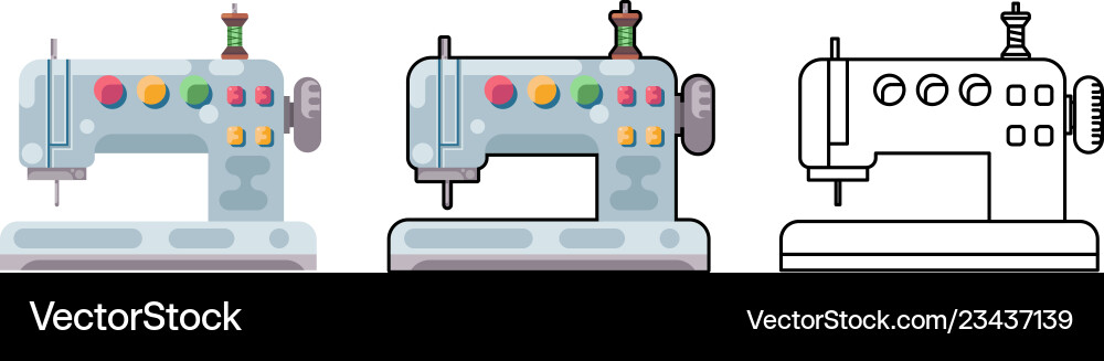 Sewing Machine Embroidery Tool Royalty Free Vector Image