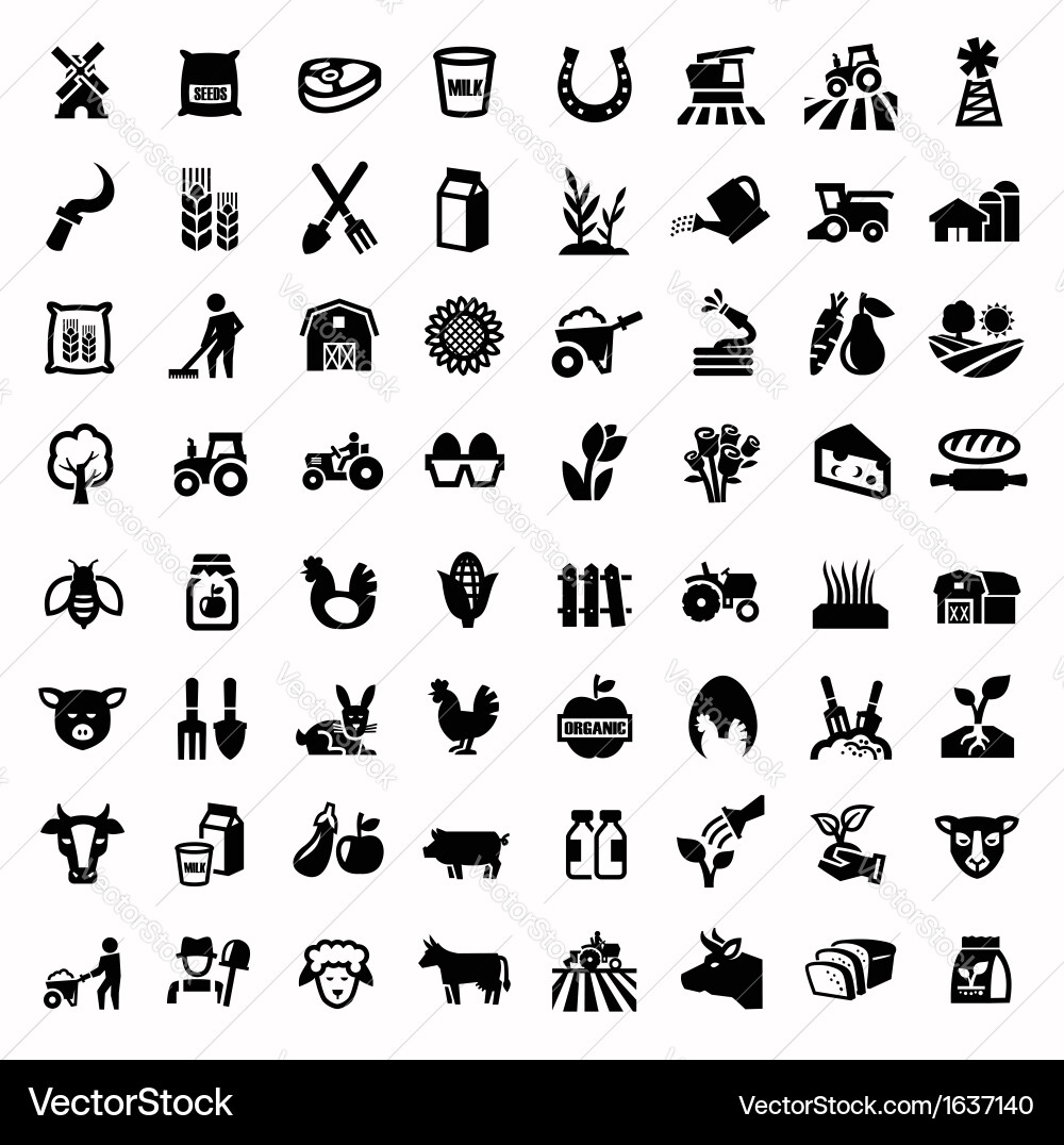 Agriculture and farming Royalty Free Vector Image