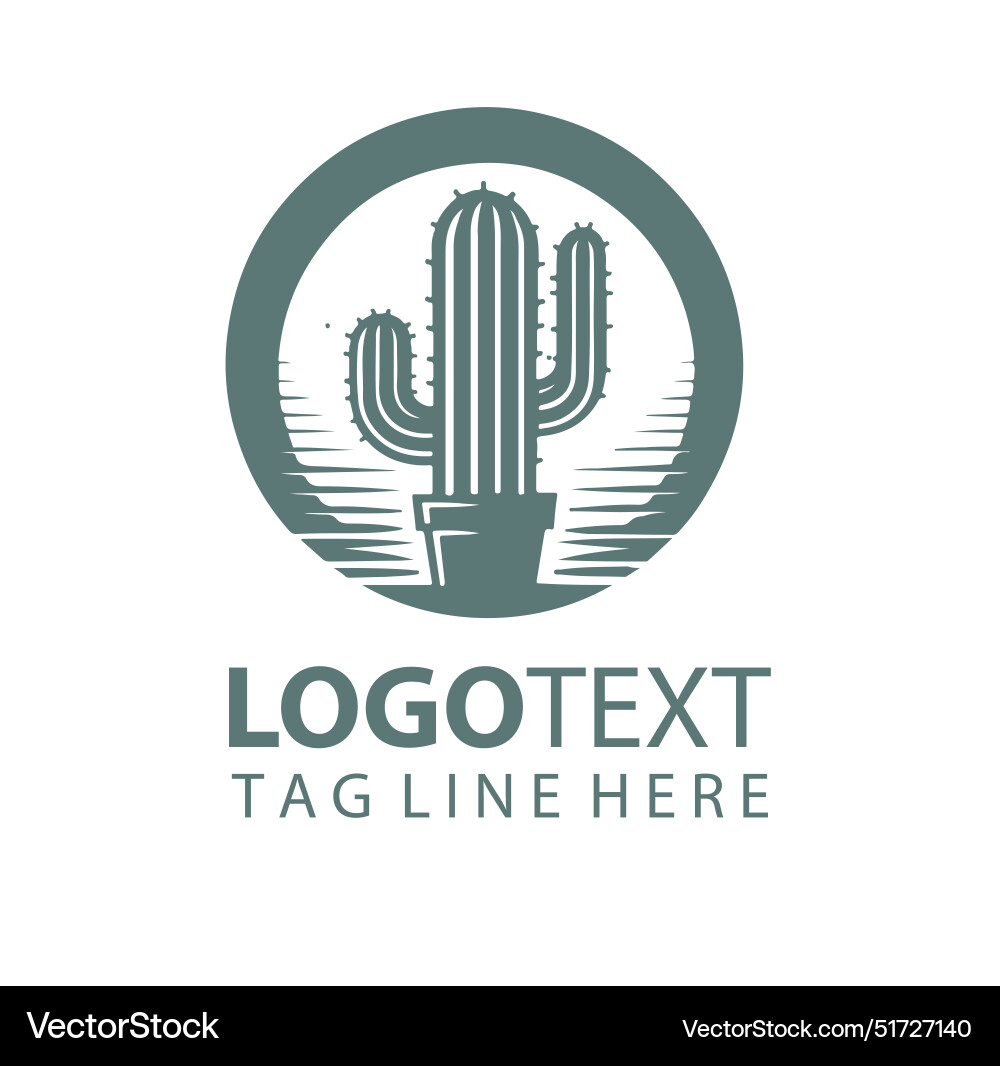 Cactus logo Royalty Free Vector Image - VectorStock