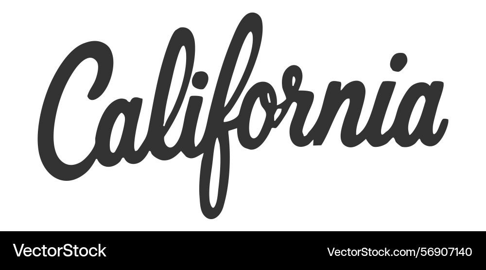 California script logo Royalty Free Vector Image